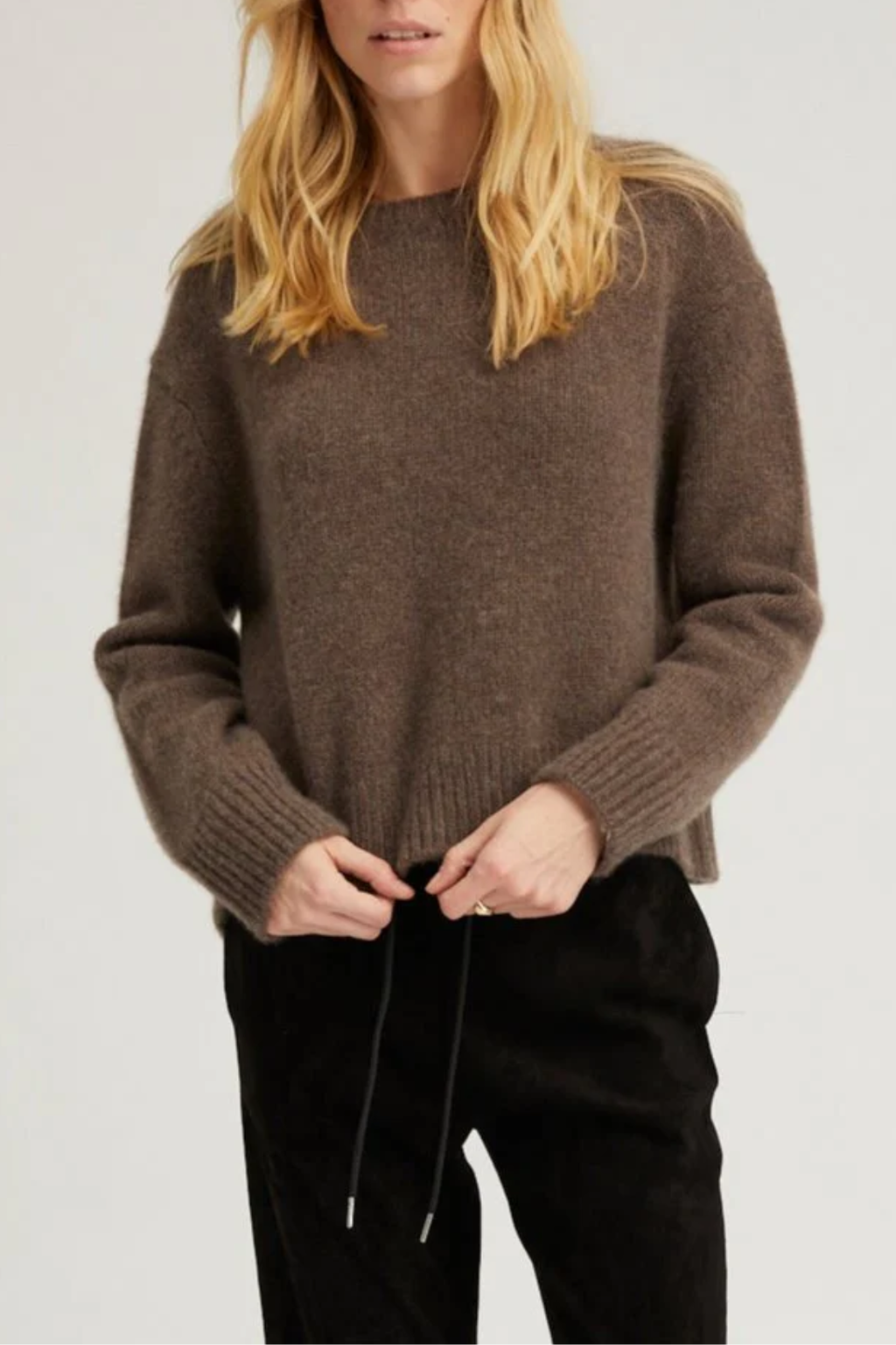 Heavy Cashmere Sweater | Truffle – Valentines Austin