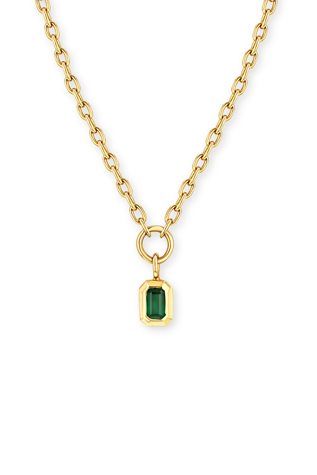 simple emerald necklace