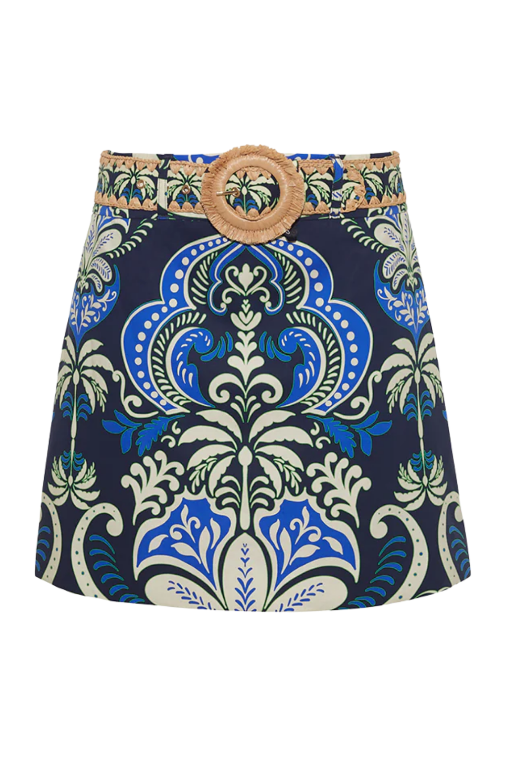 Blaze Mini Skirt | Palm Pavillion Cobalt – Valentines Austin