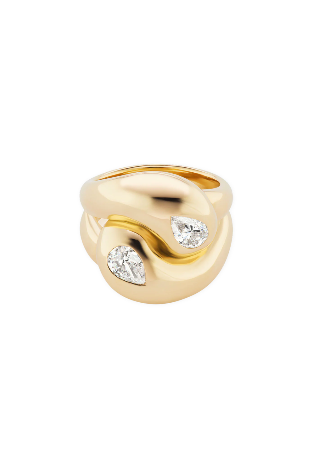 Knot Ring with Diamond Pears – Valentines Austin