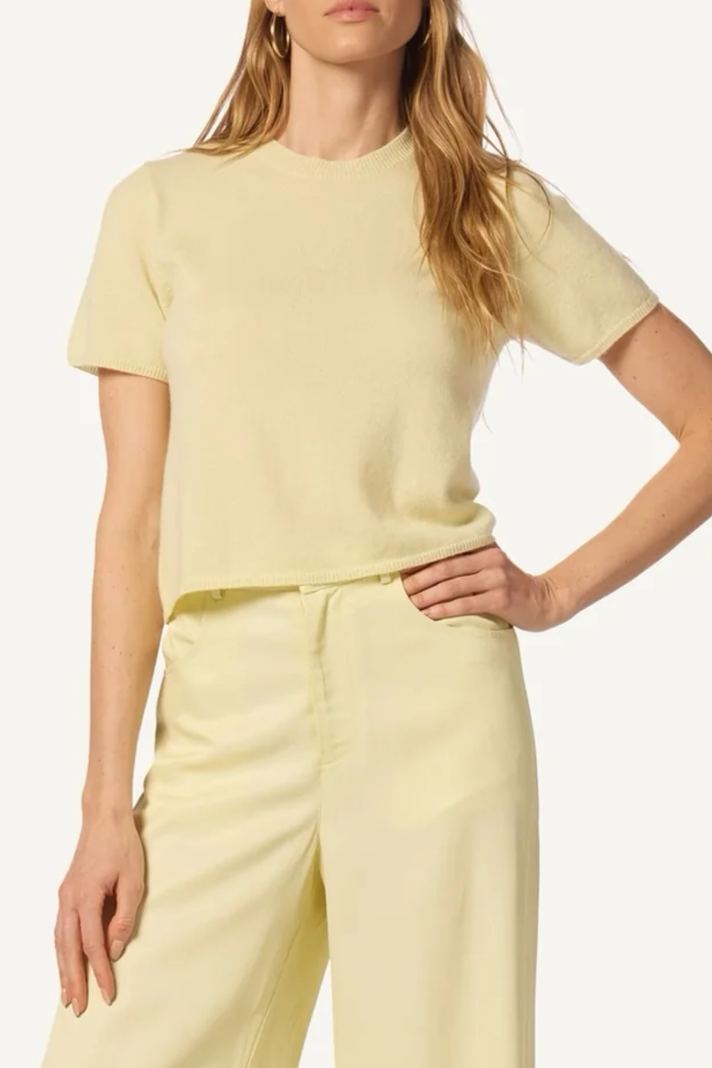 Charleston Relaxed Crewneck Tee | Pale Citron – Valentines Austin