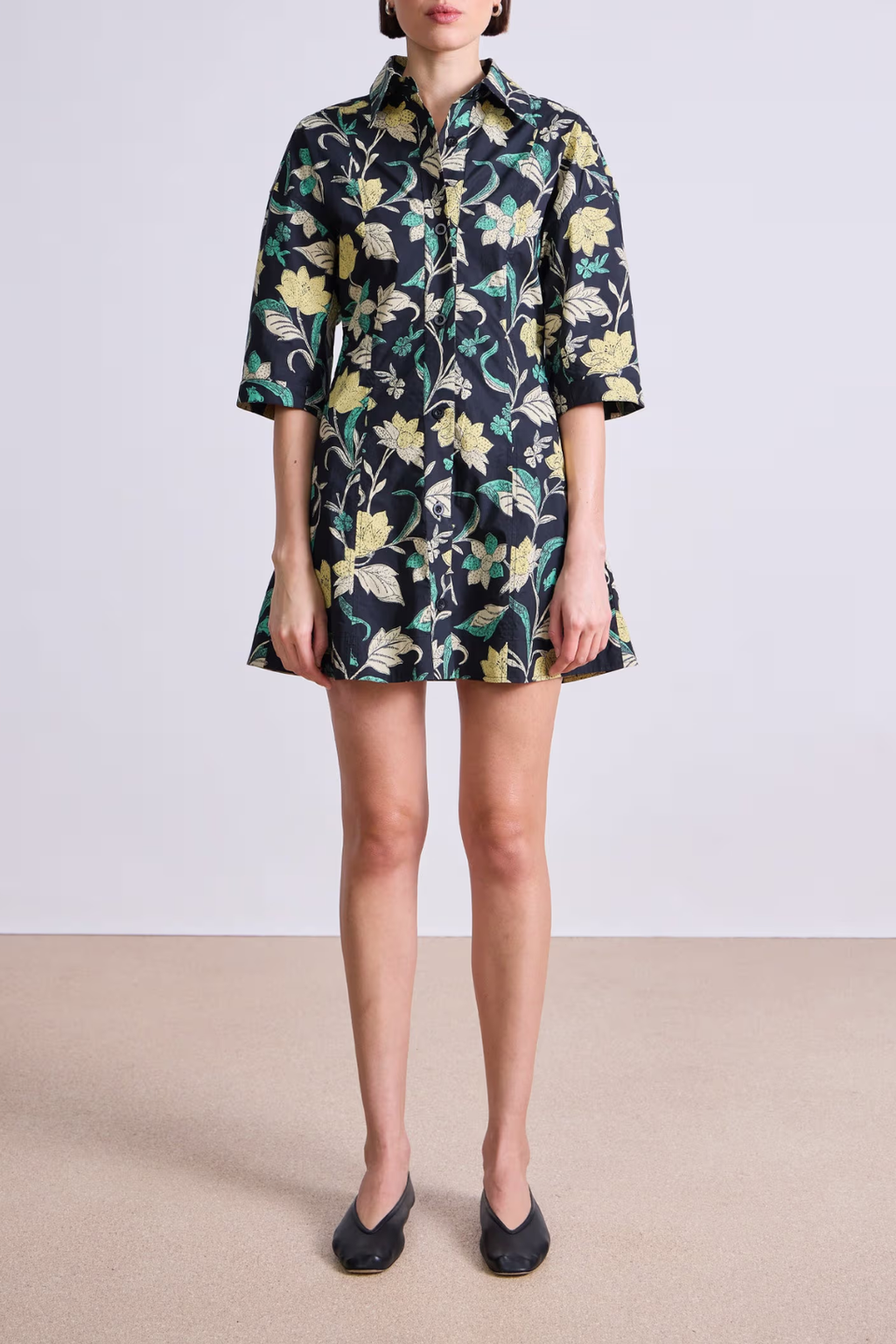 Luz Mini Dress | Essa Floral Citron – Valentines Austin